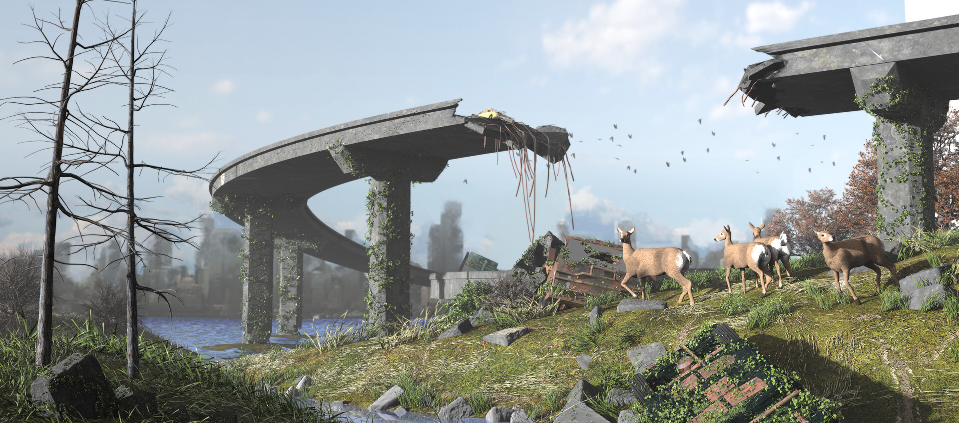 ArtStation - Post Apocalyptic scene