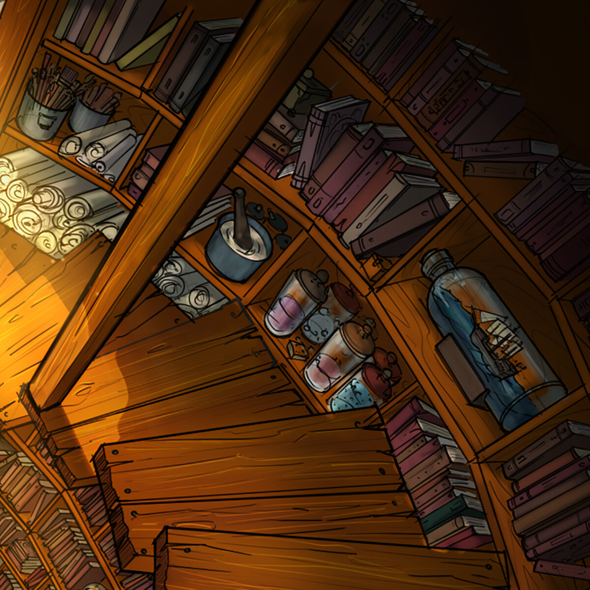 David Abouaf - Wizard Tower Interior