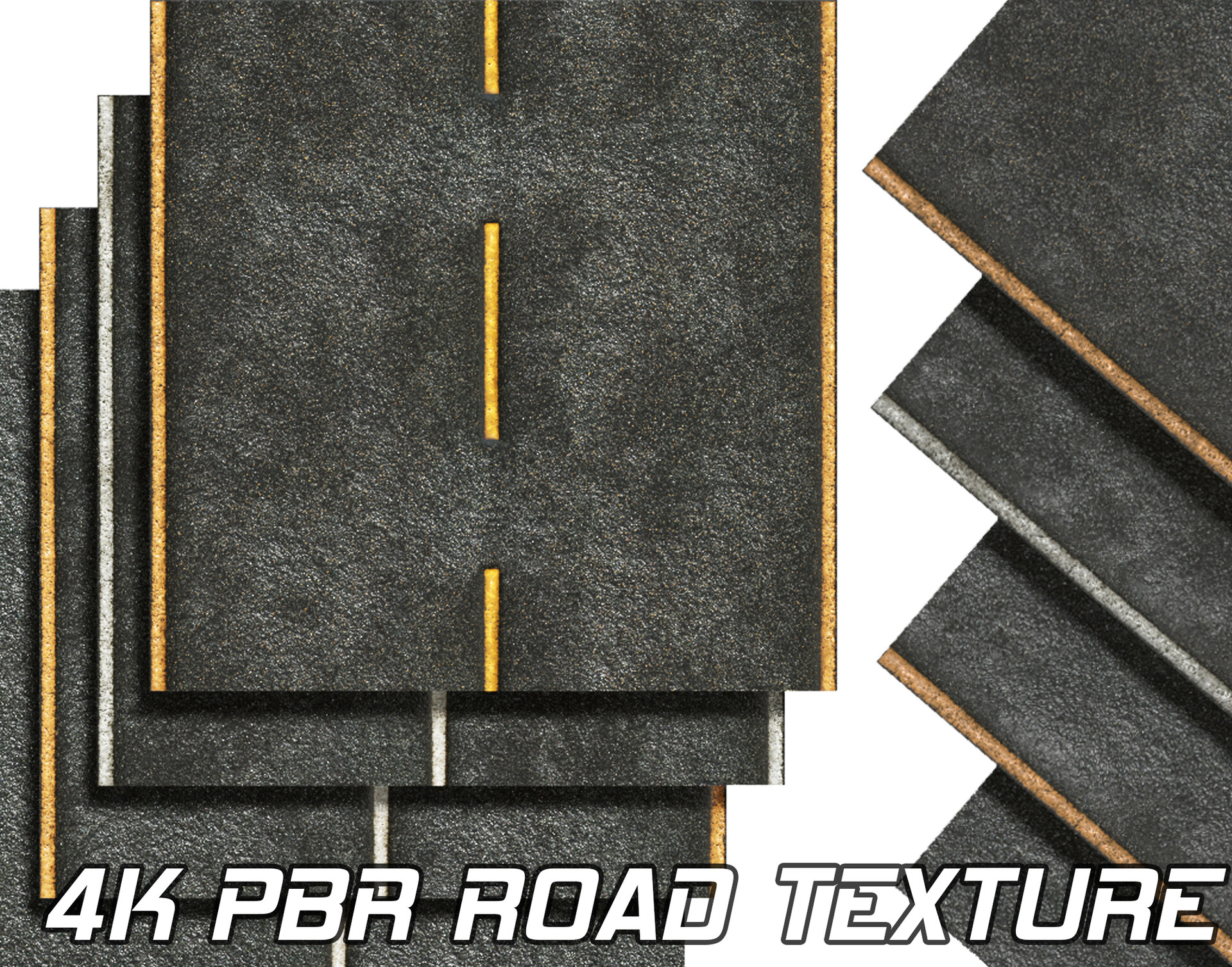 ArtStation - Asphalt Road PBR Textures