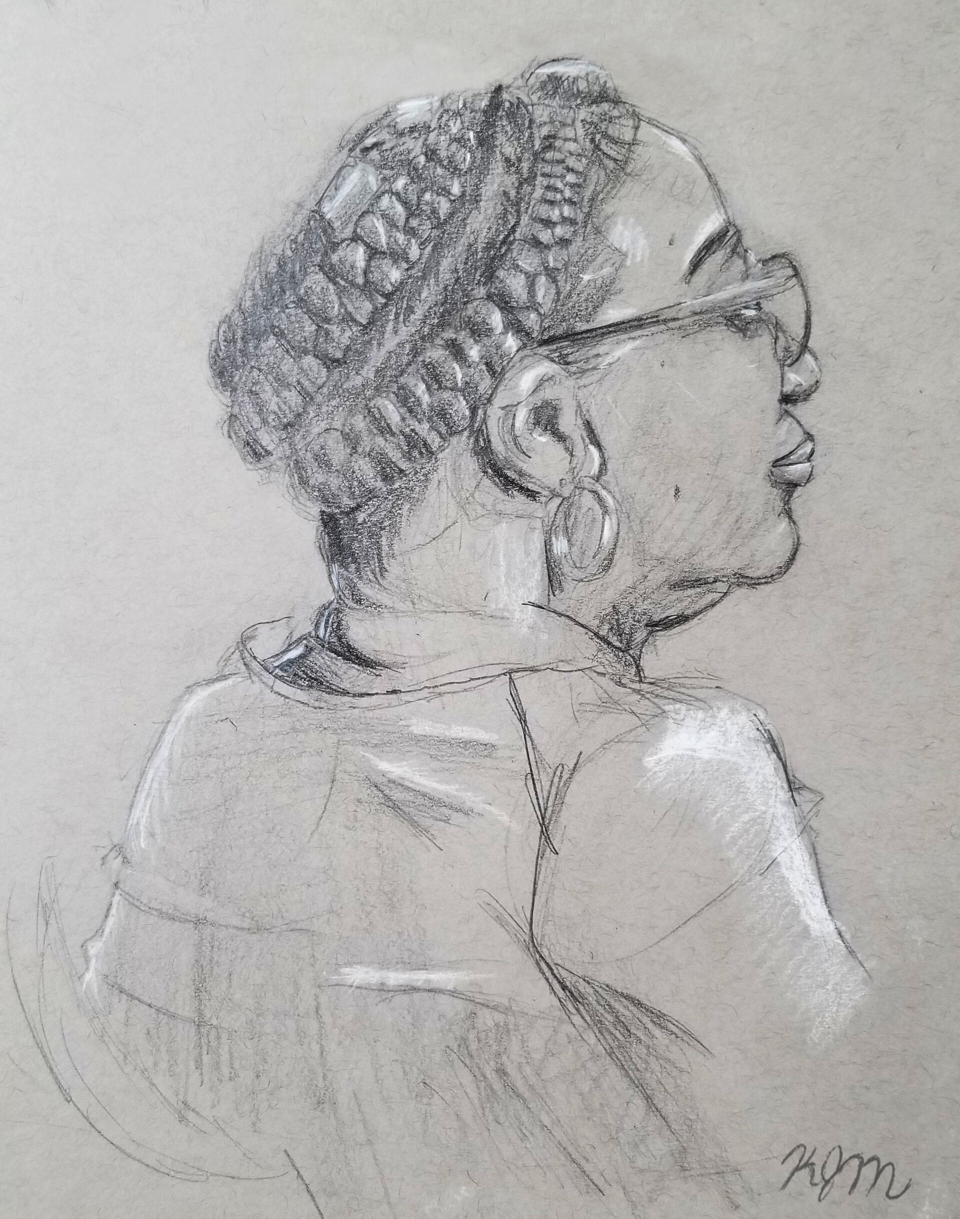 ArtStation - Portrait of a woman from behind