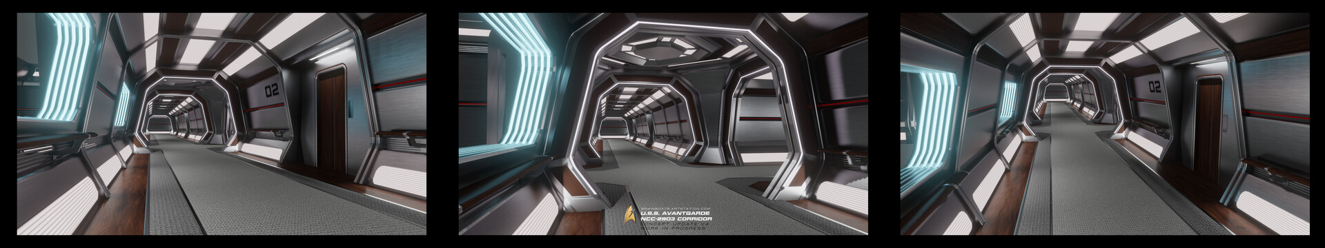 ArtStation - U.S.S. Avantgarde Corridor Concept V4 UDPATE