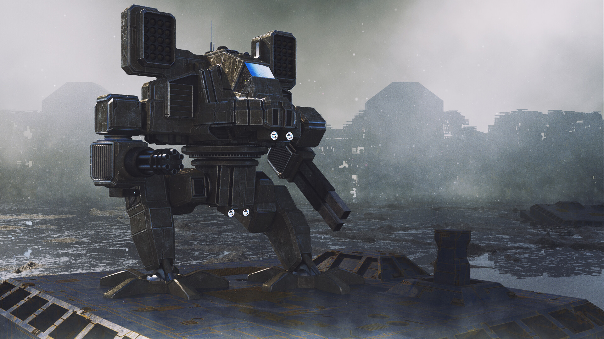 ArtStation - Battle mech