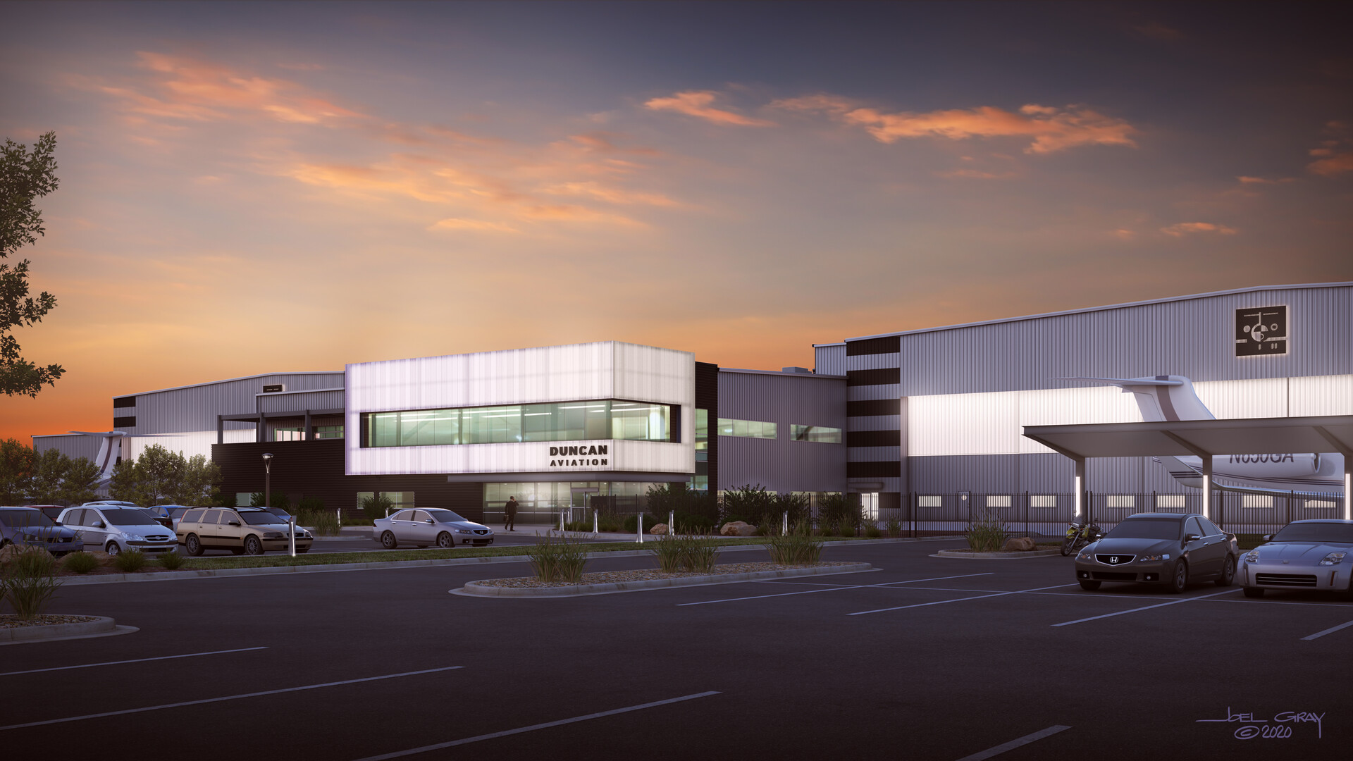 ArtStation - Aviation Architecture [Dusk]