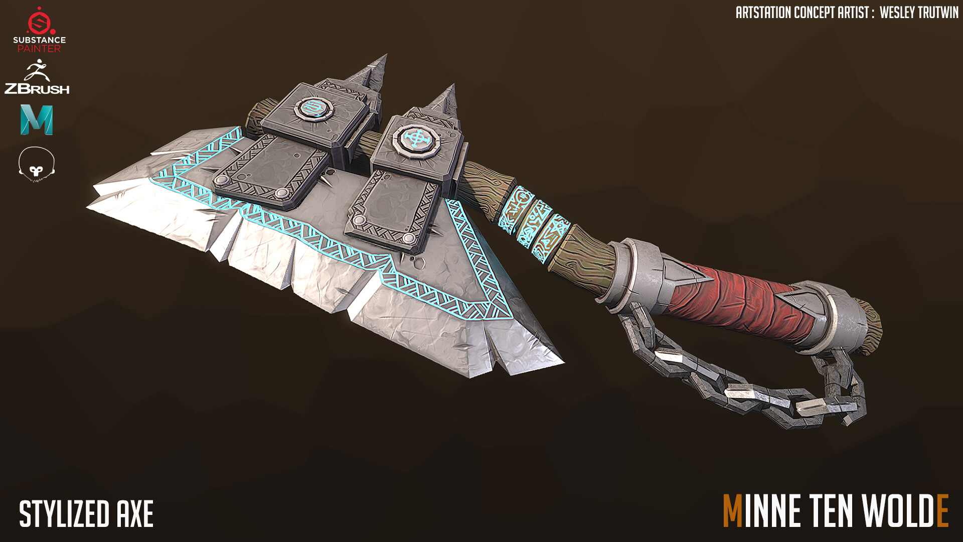 ArtStation - Stylized fantasy axe
