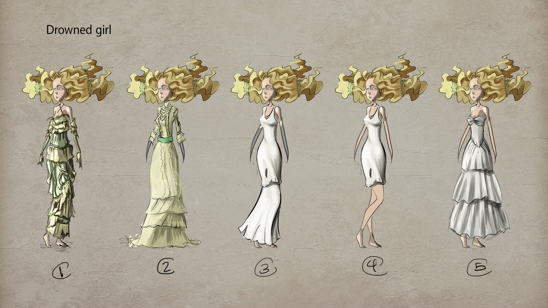 ArtStation - Drowned girl character design