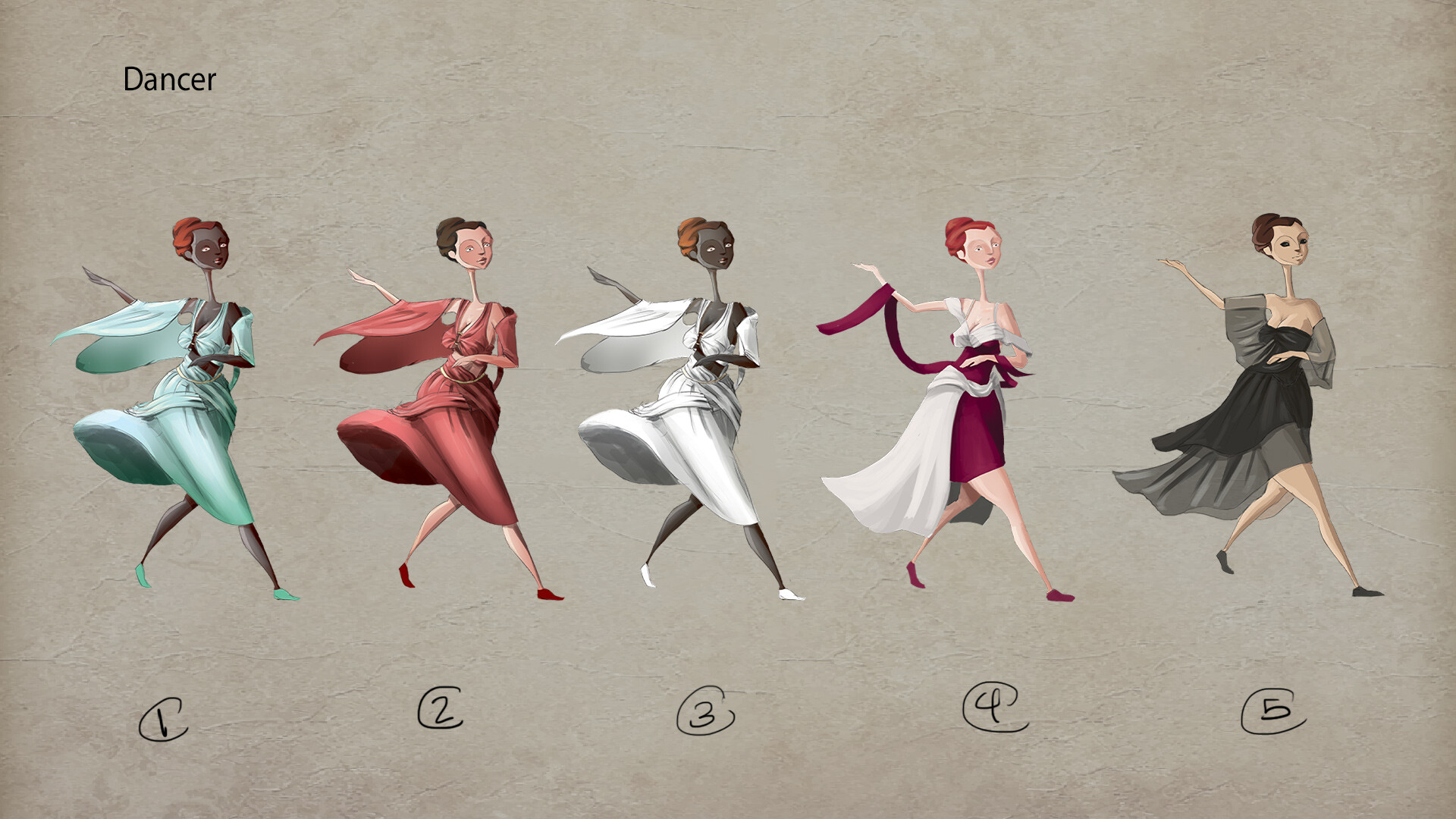 ArtStation - Dancer character design