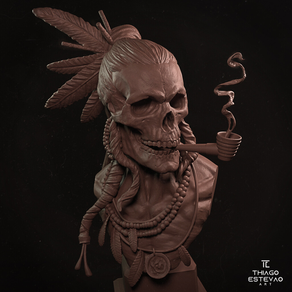 ArtStation - Skull Indian.