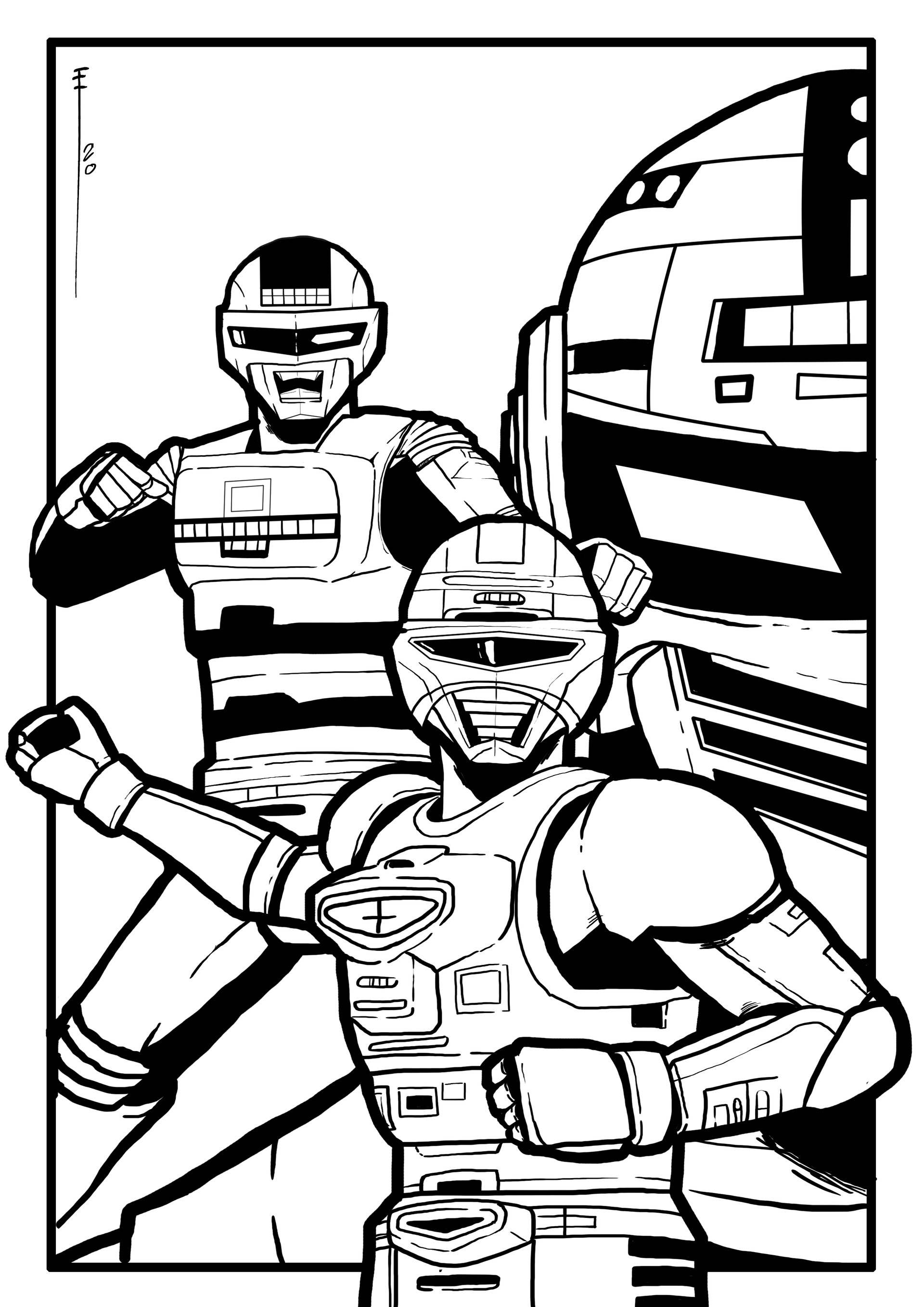 ArtStation - space sheriff fanart LINEART