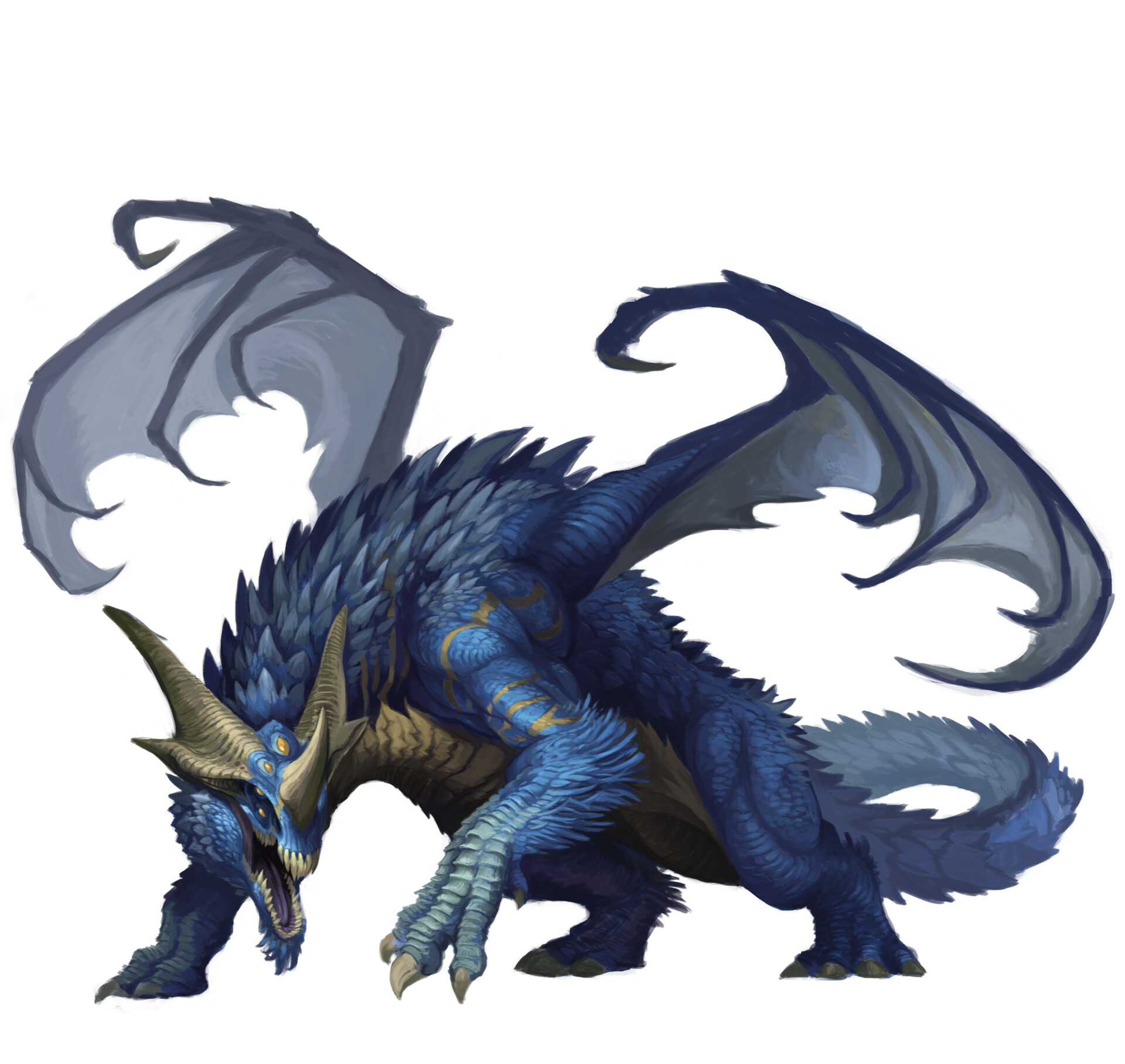 ArtStation - Blue Evil Dragon