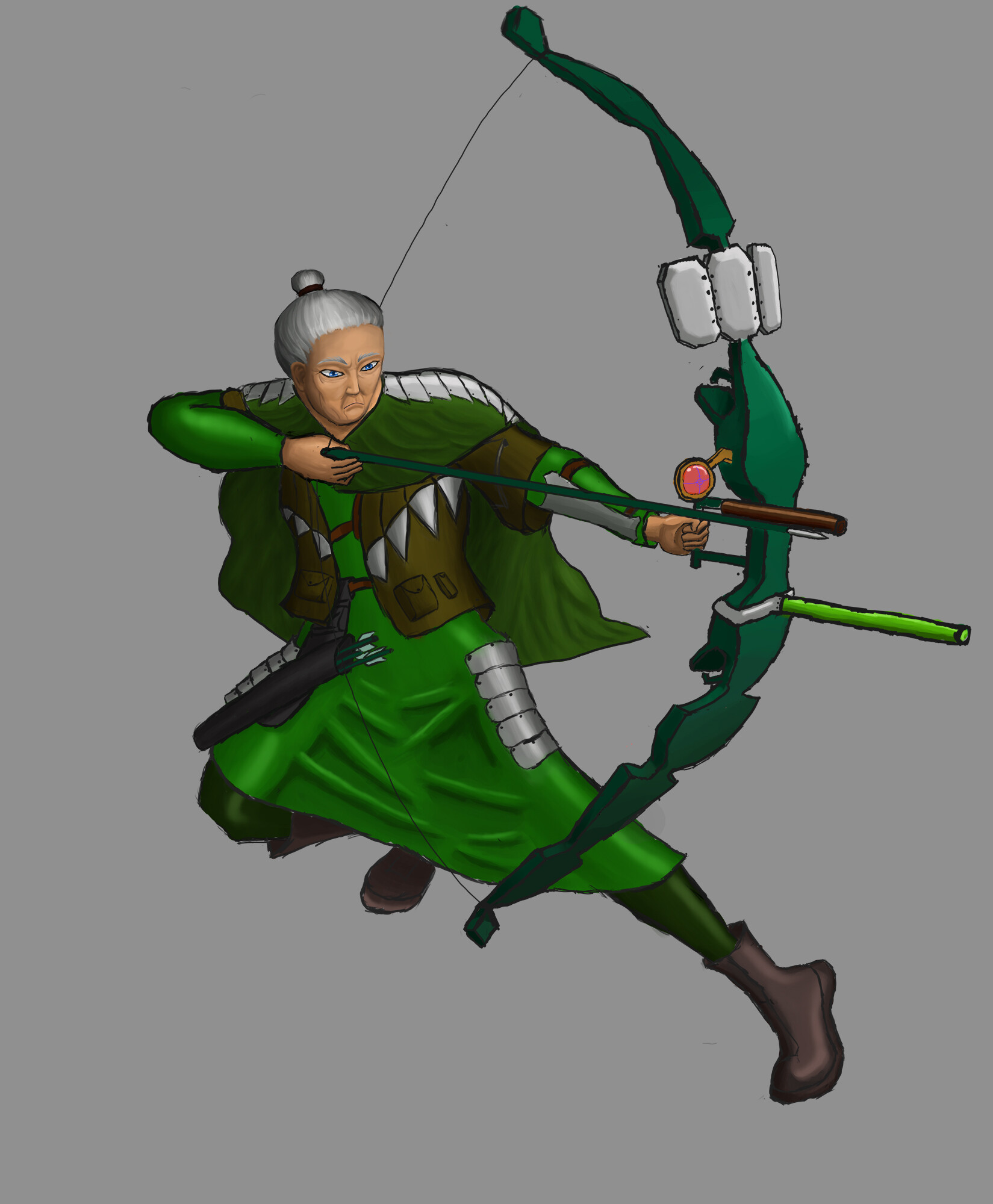 ArtStation - old woman archer