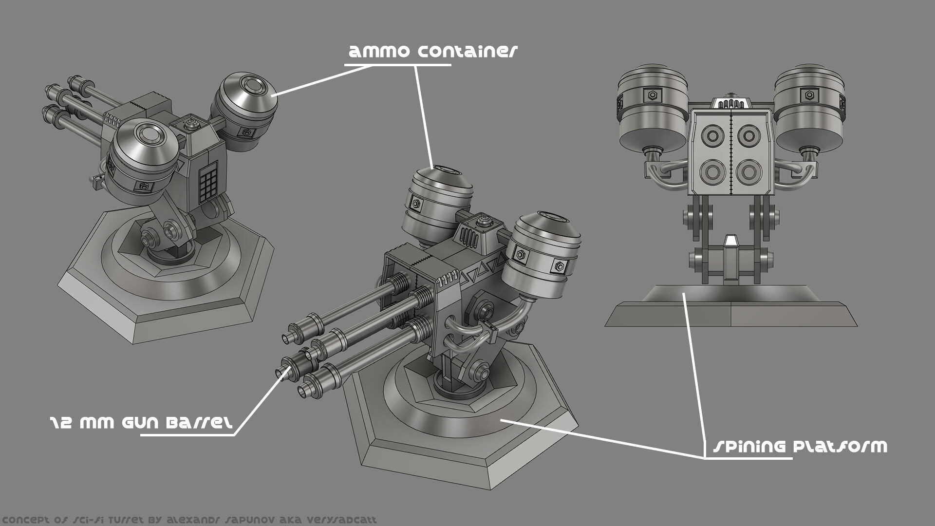 ArtStation - Concept of SCI-FI Turret