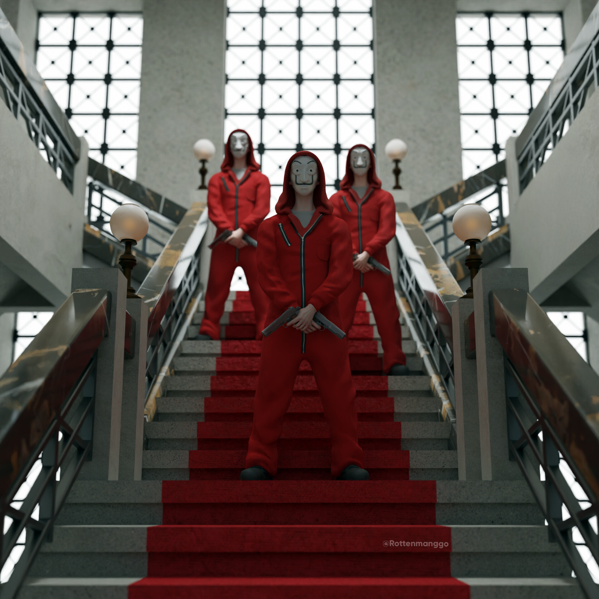 ArtStation - Money Heist 3D Fanart