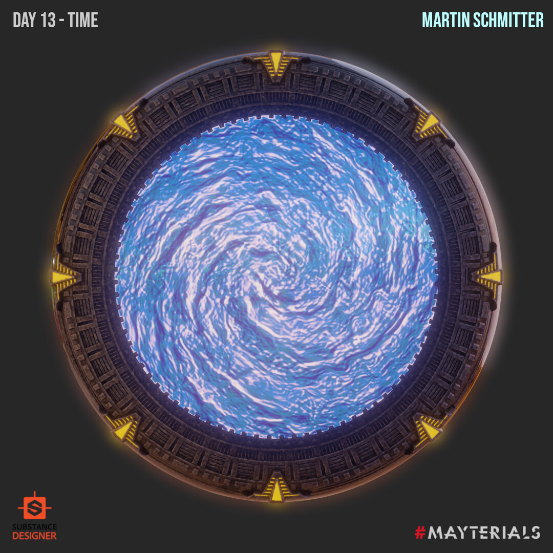 ArtStation - Mayterials - Day 13 - Time (Stargate inspired portal)