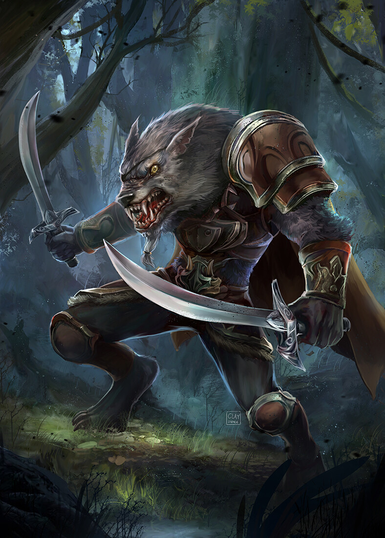 ArtStation - Worgen in the woods