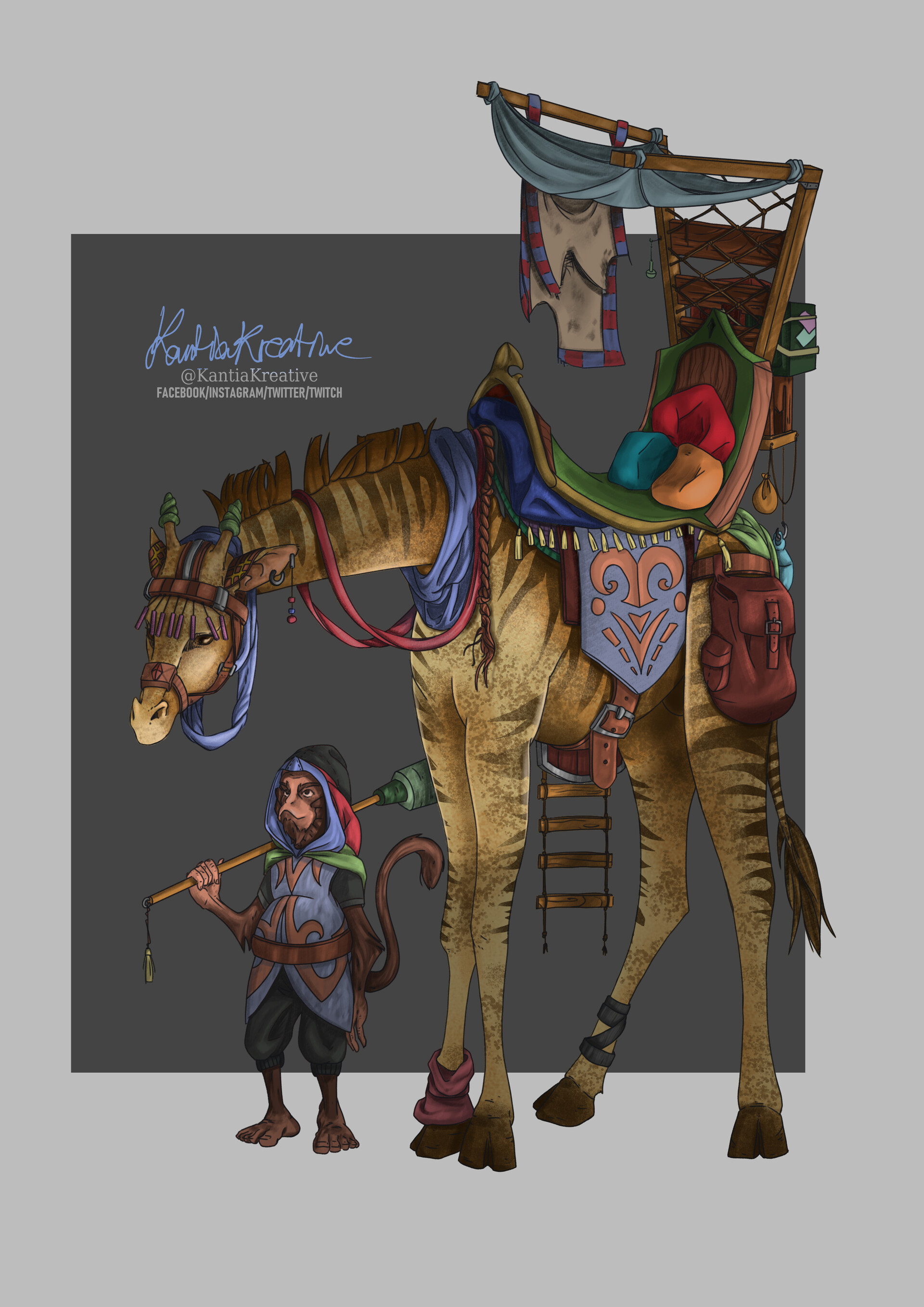 ArtStation - Concept character. Monkey seller.