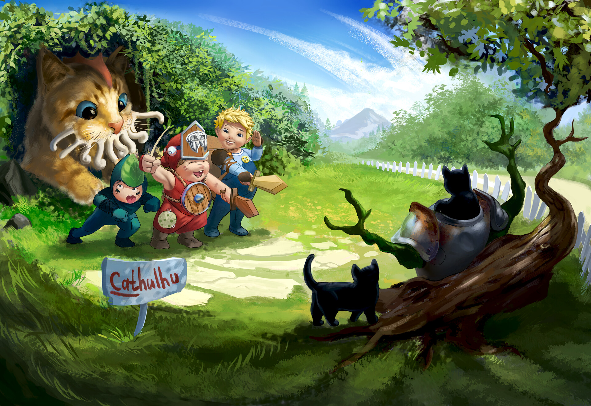 ArtStation - Tickling monster - Cathulhu!