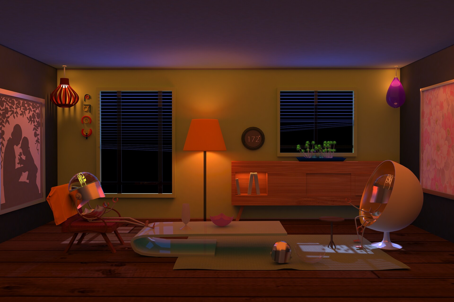 ArtStation - cartoonist night room concept