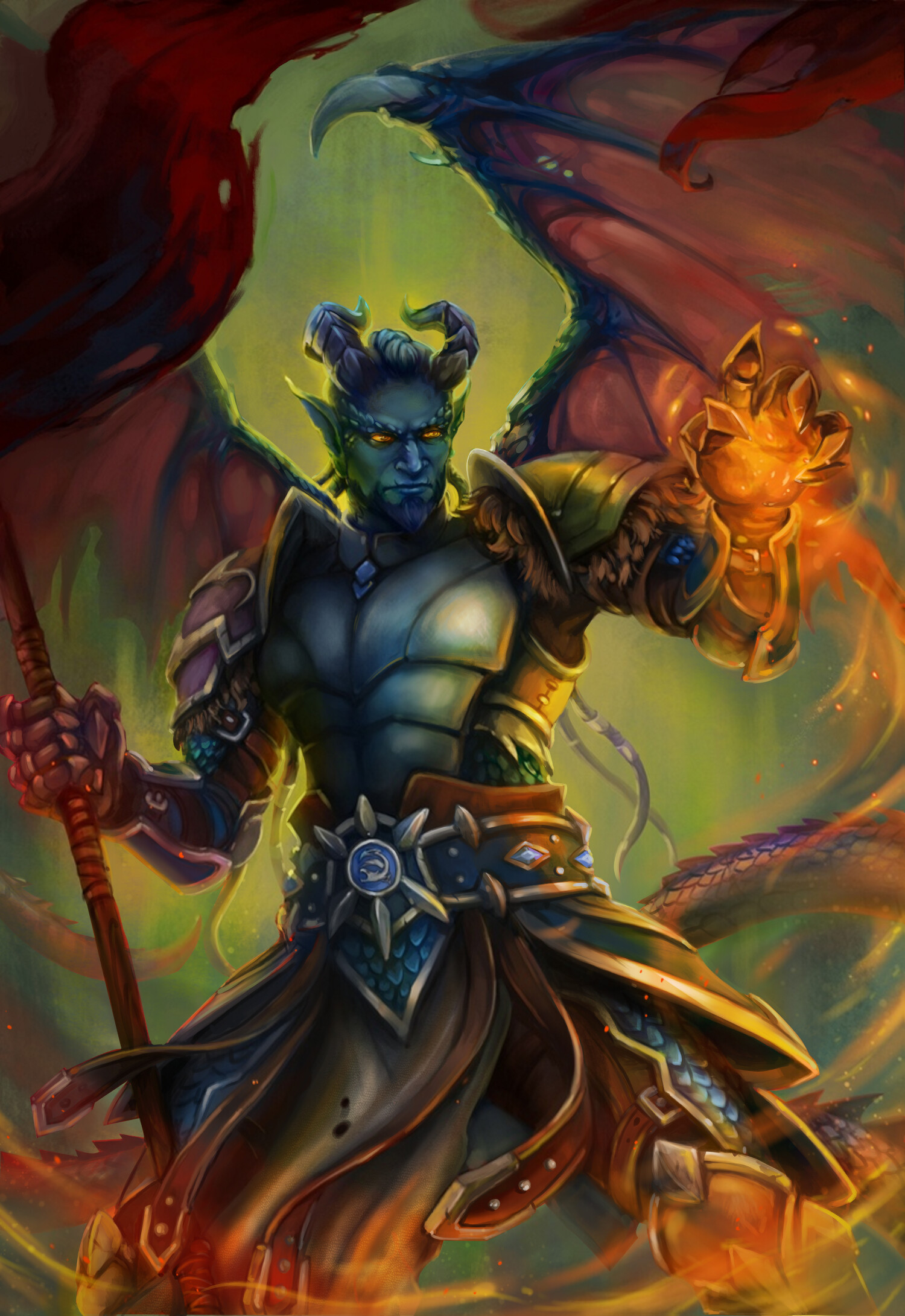 ArtStation - Sky The Blue Dragon