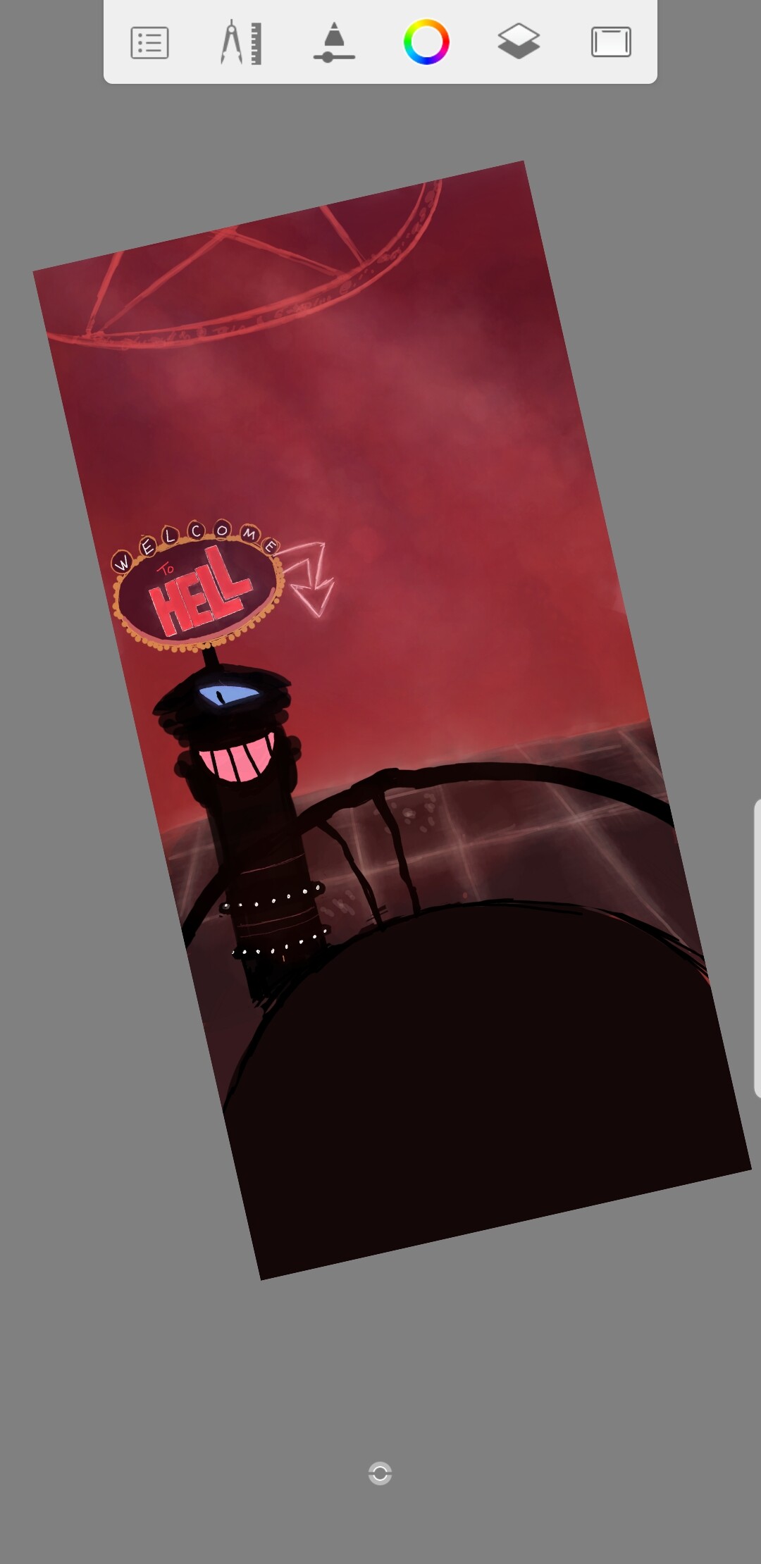 pentagram city background