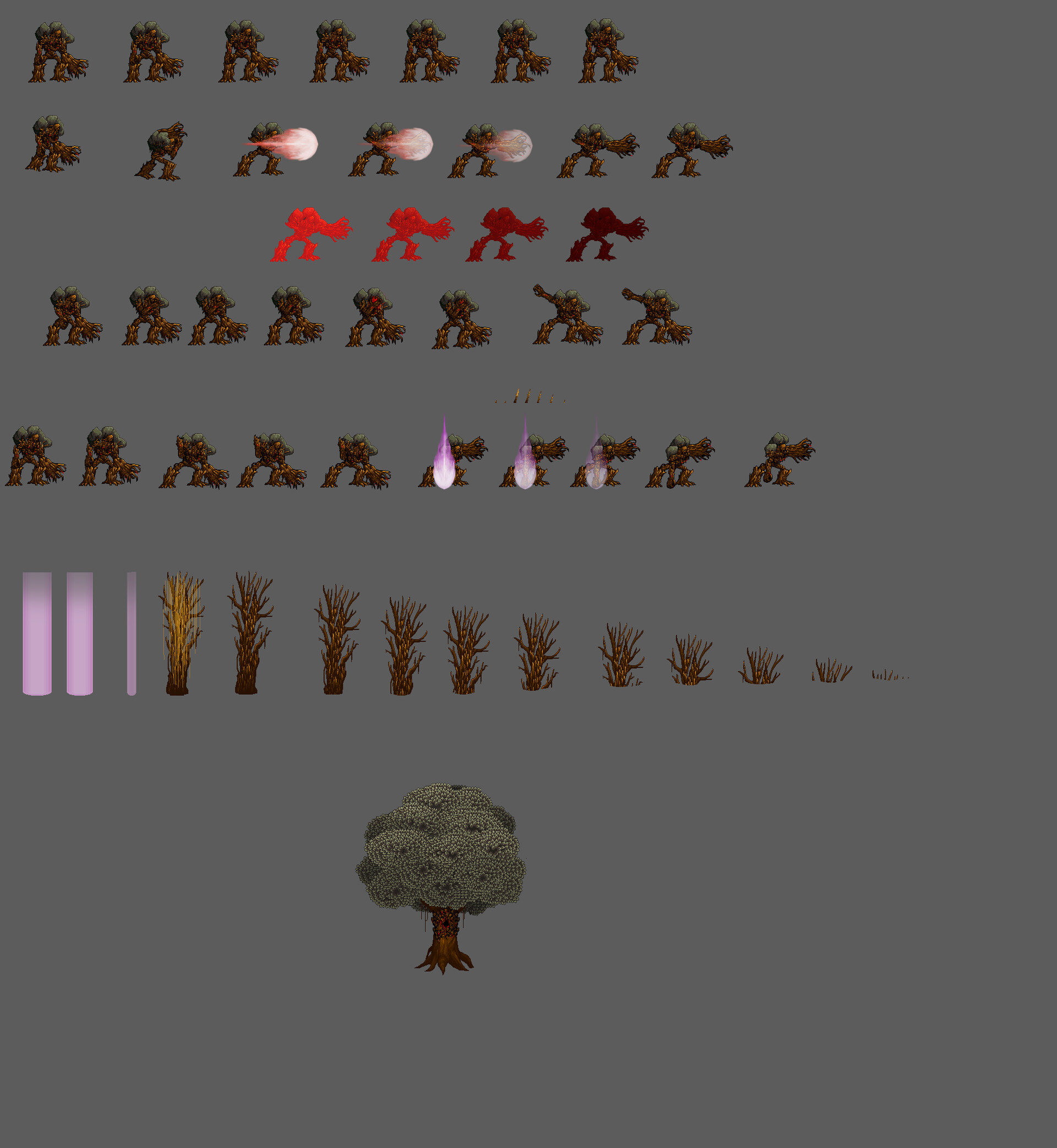 ArtStation - Sprite Sheet, Jubokko Yokai Killer