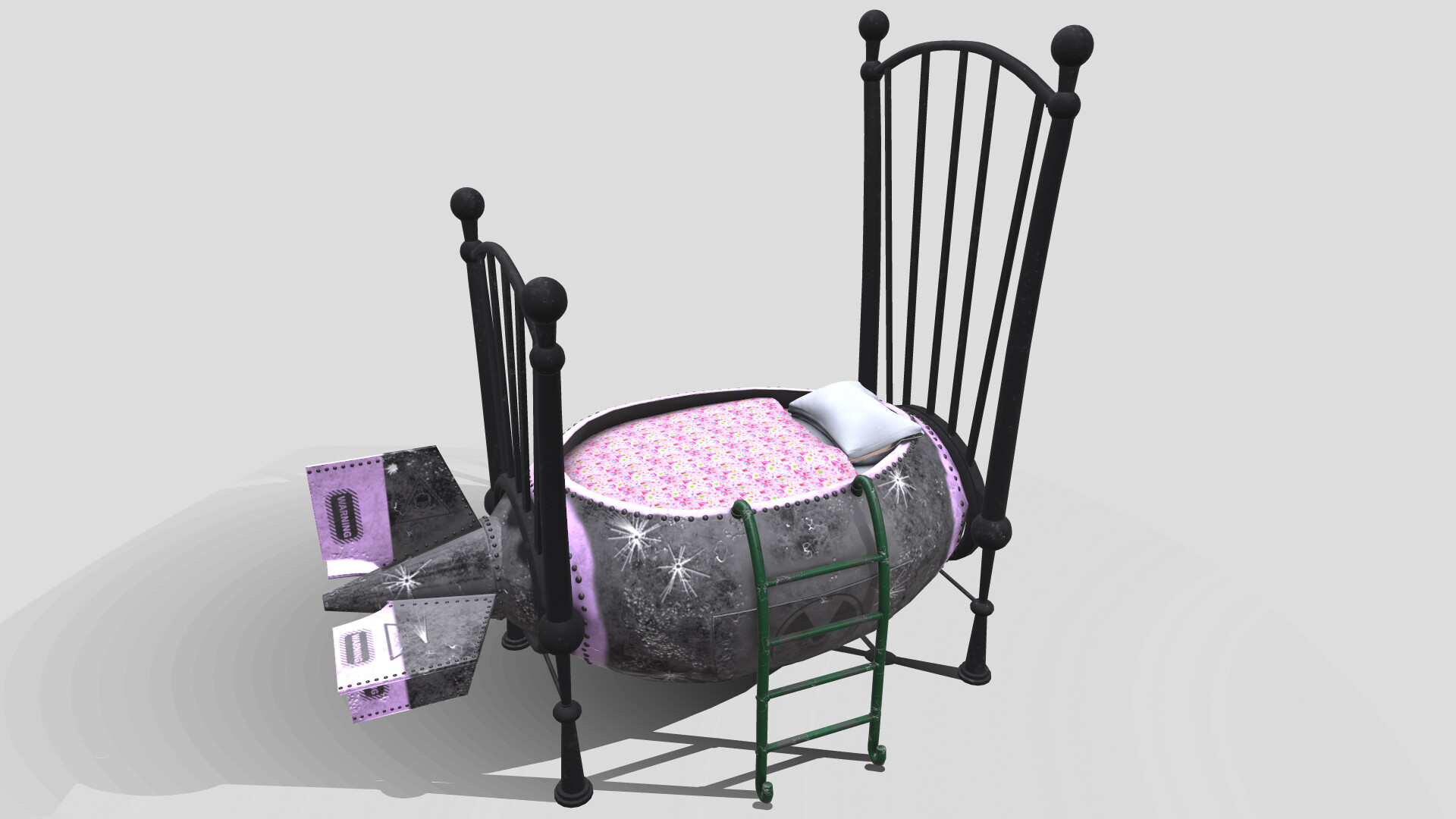 ArtStation - Bomb Wireframe Bed Inspired by Despicable Me