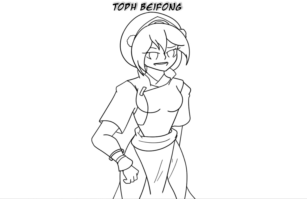 avatar toph coloring pages