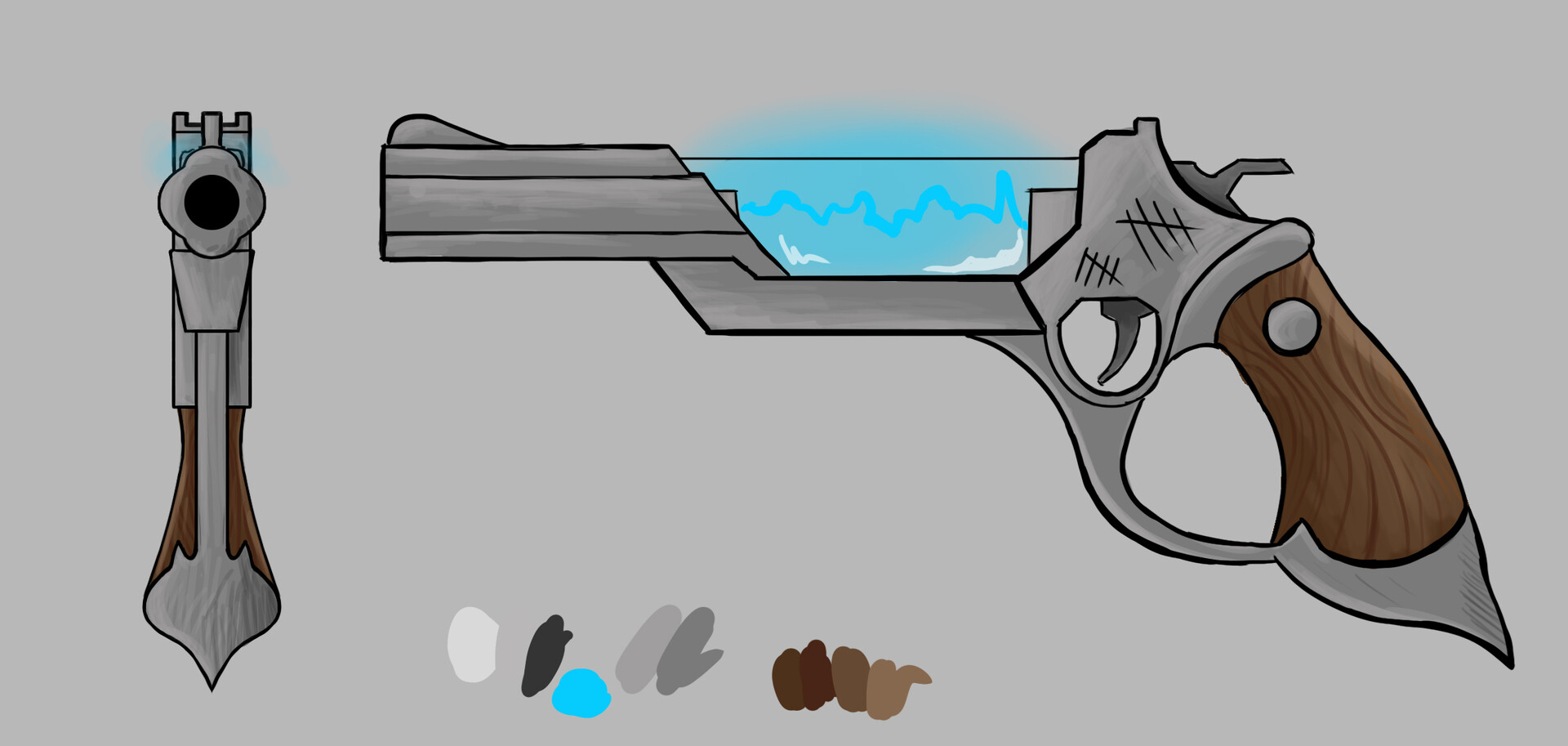 ArtStation - Laser Gun Model and Projectile - The Deputy