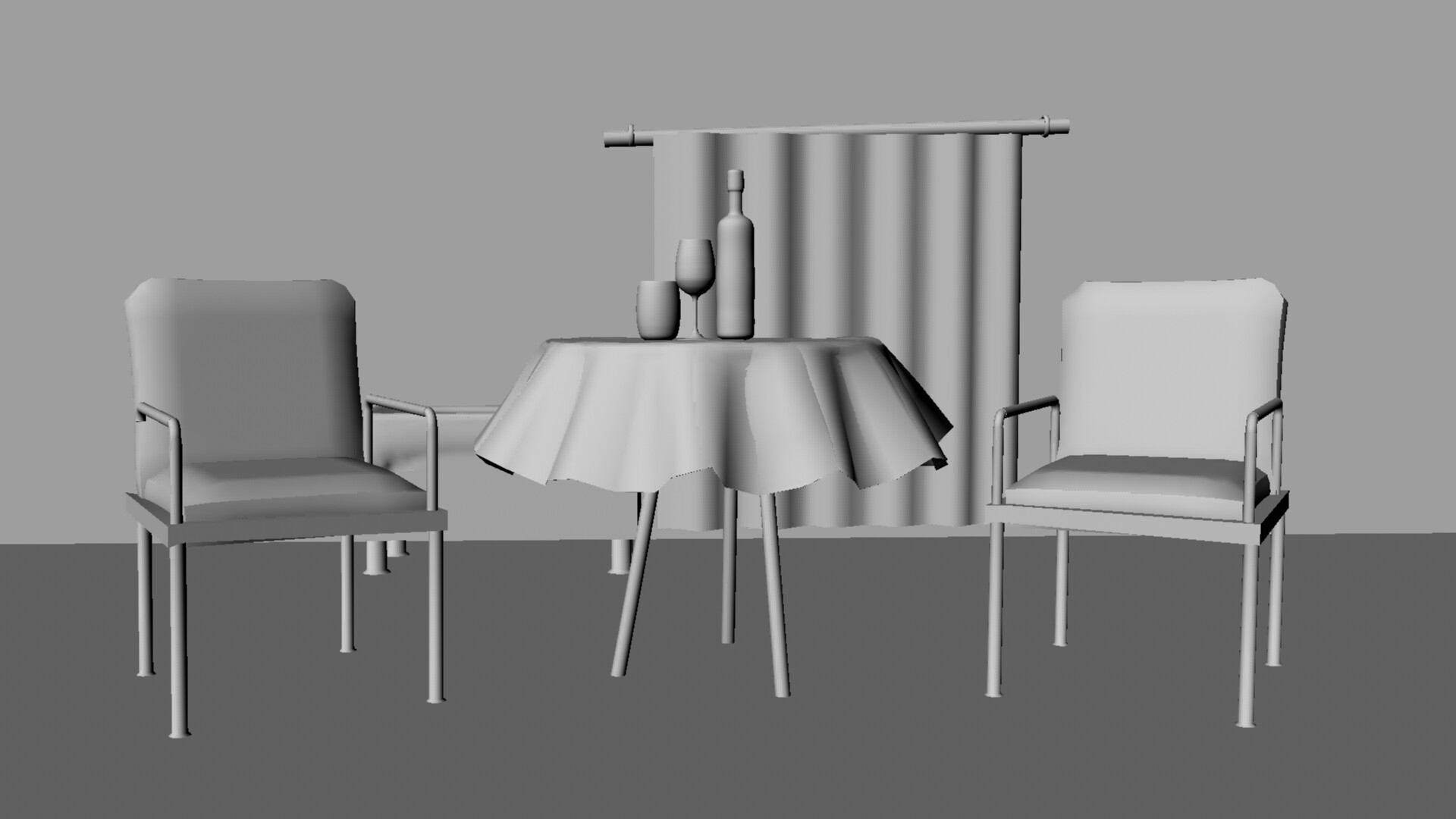 ArtStation - Beoutiful Chairs And Table 3D model 2020