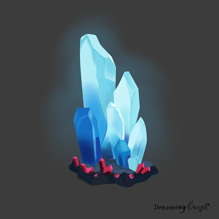 ArtStation - Crystals for games - different styles.