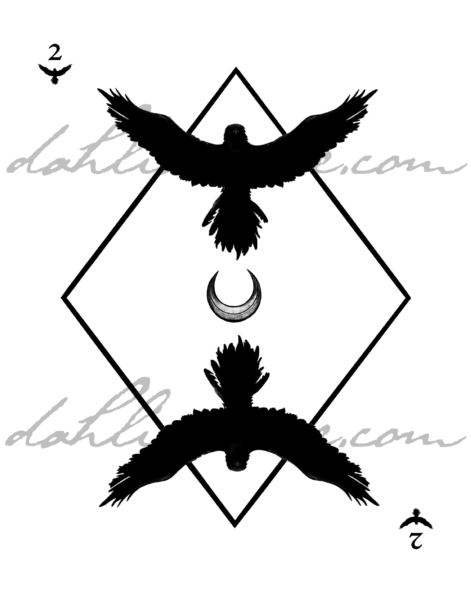 ArtStation - Two Of Raven’s Playing Card