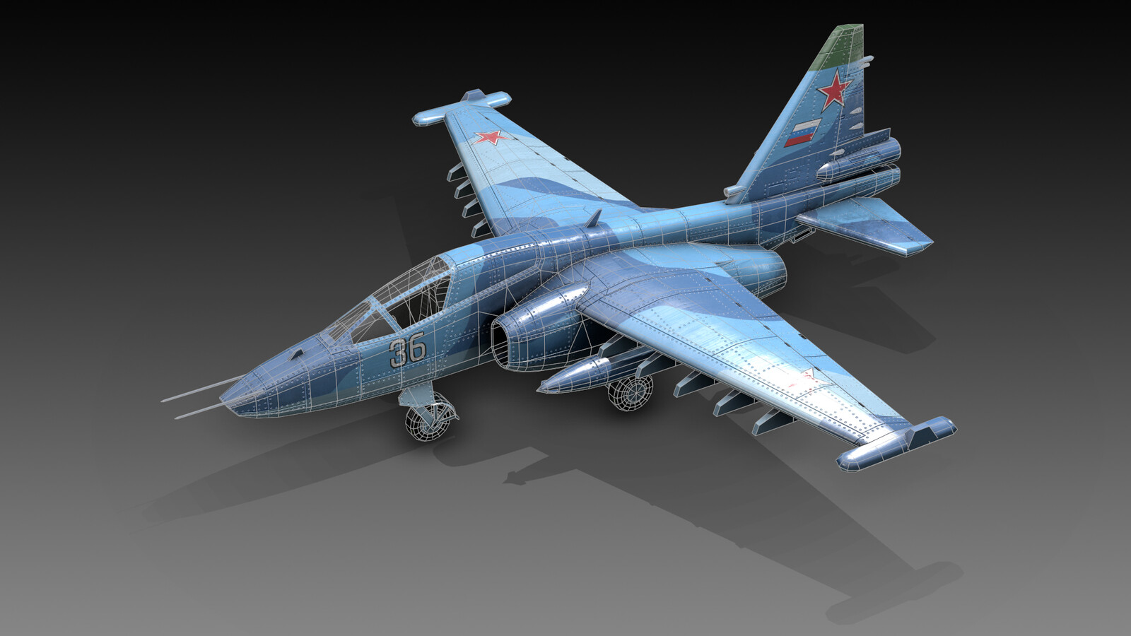 Branden Craghead 3D Artist - Sukhoi SU 25 Frog Foot SU-39 Jet