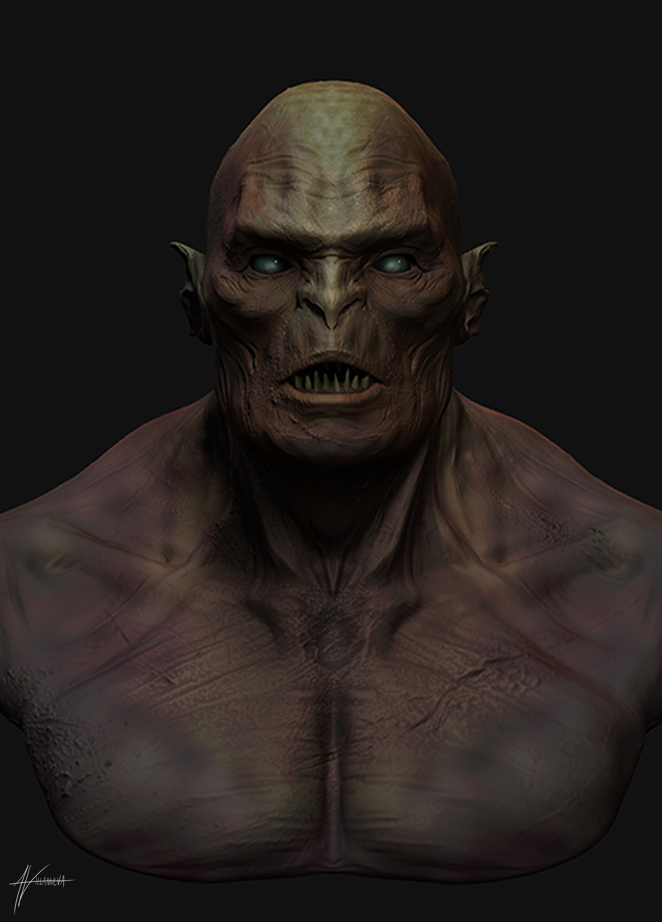 3d orc face