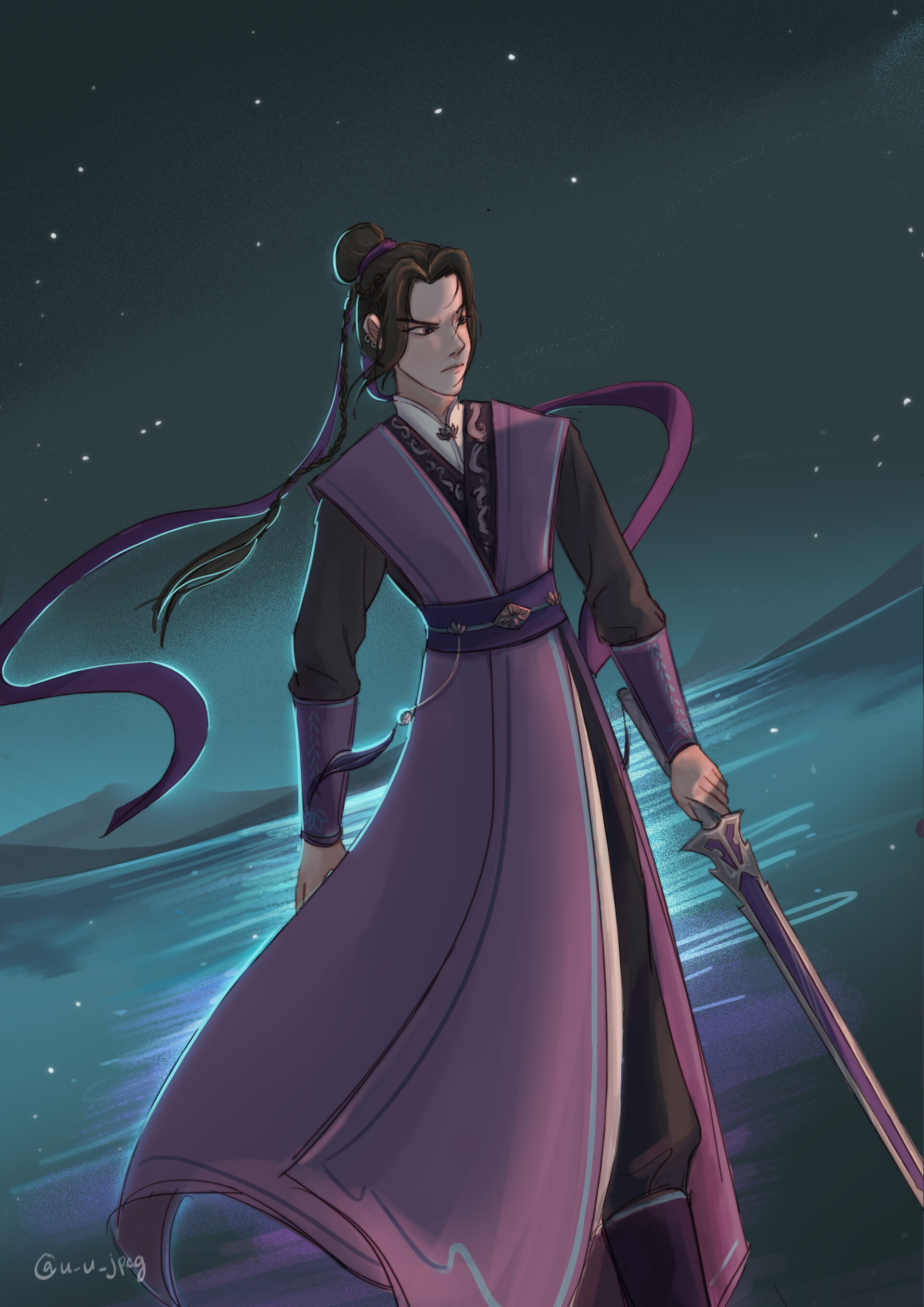 Jia Yi Koo - Jiang Cheng Fanart + Process