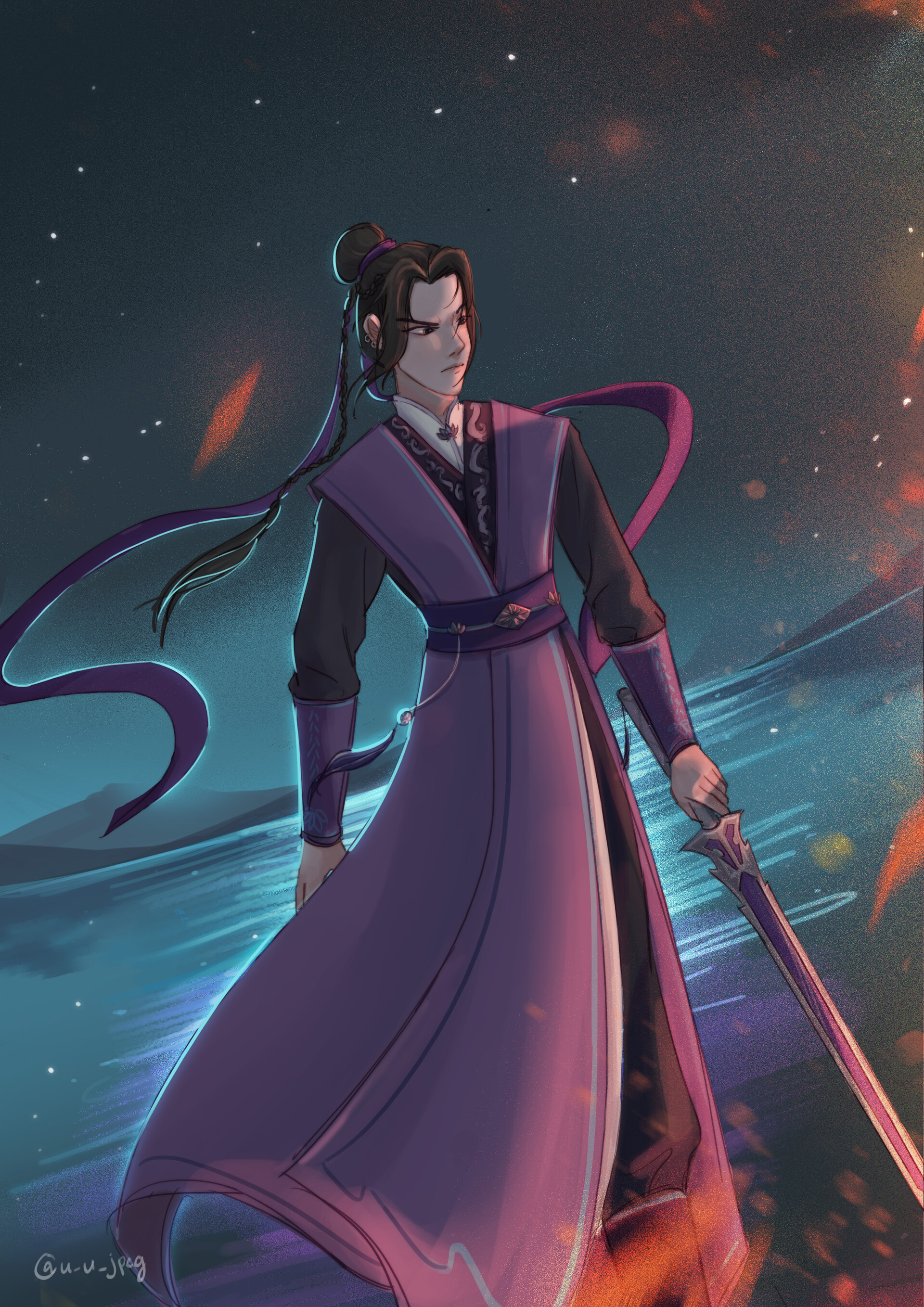 Jia Yi Koo - Jiang Cheng Fanart + Process