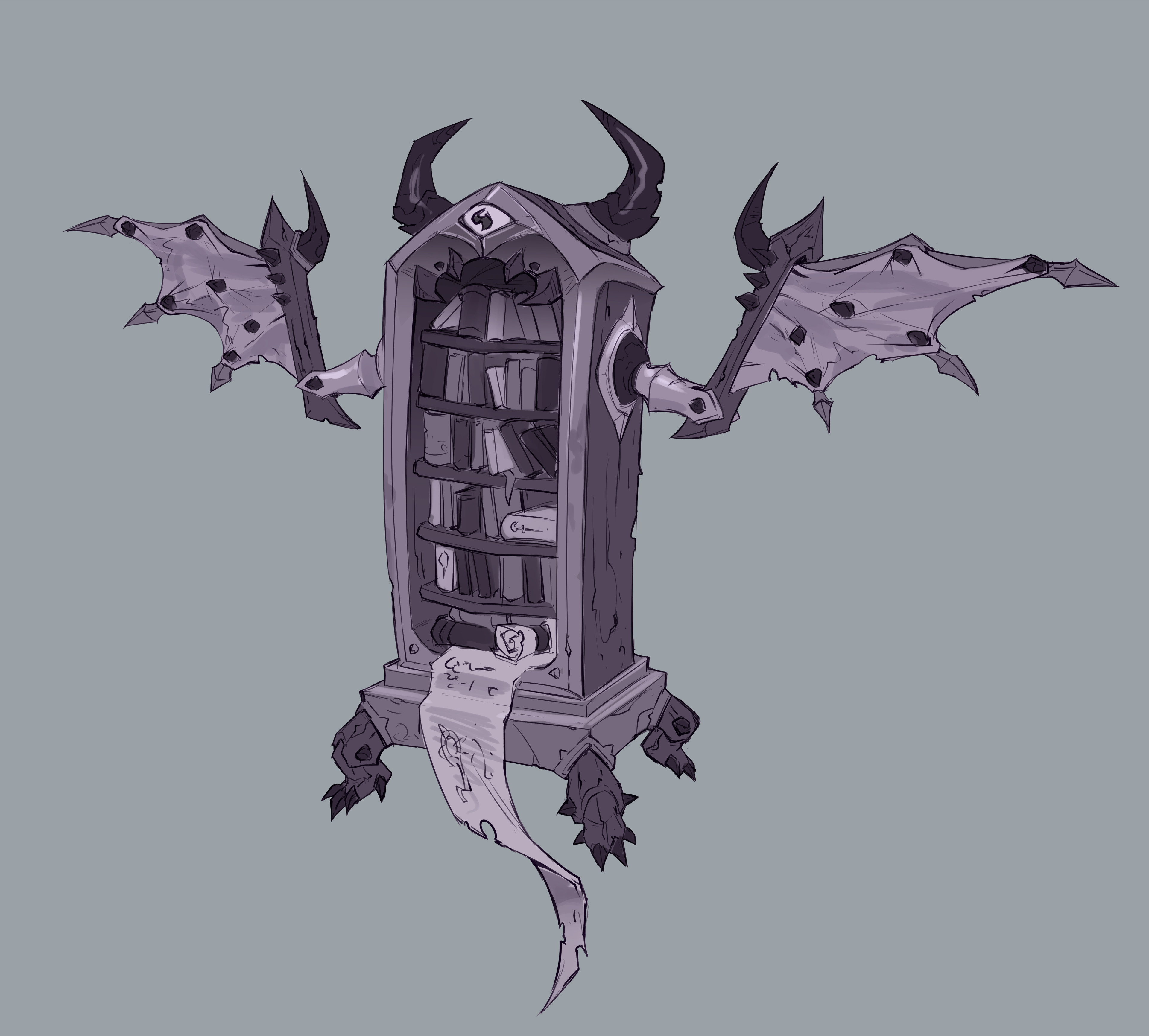 Moniek Schilder - Concept Artist - A Whole Lot of Demon Librarians + Props