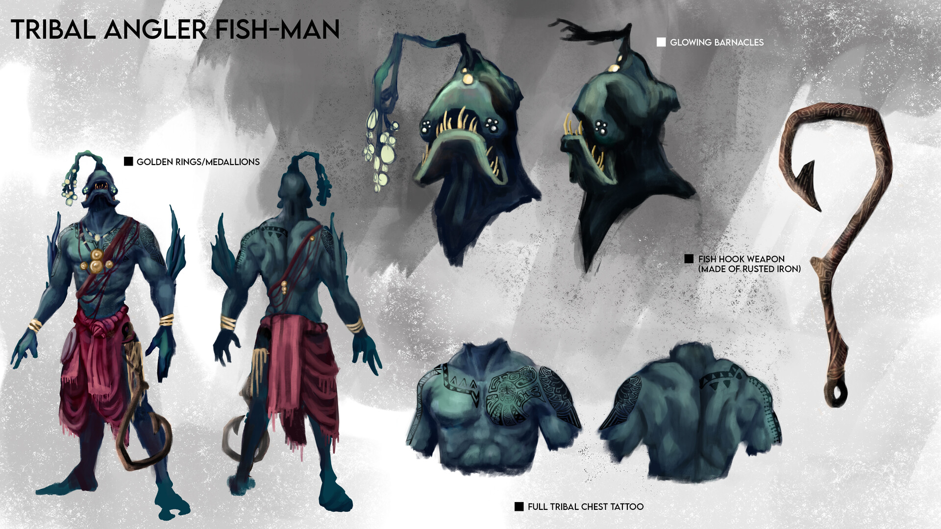 ArtStation - Tribal Angler Fish-Man Concept Art