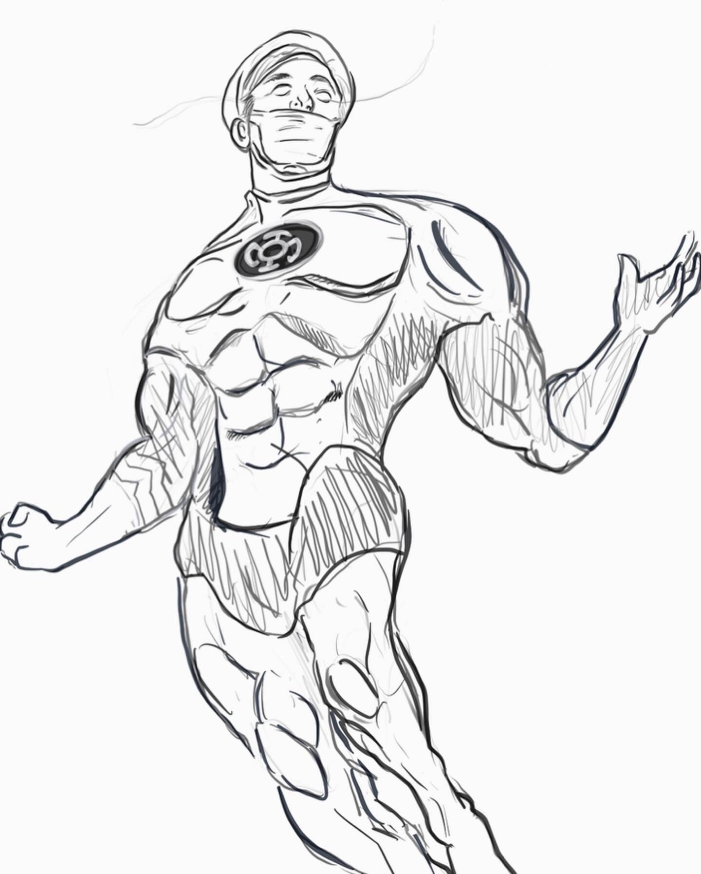 blue lantern corps symbol coloring pages