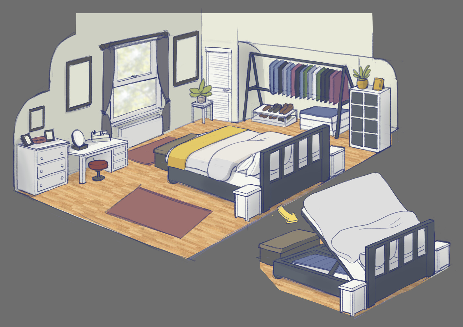 ArtStation - Room - perspective practice