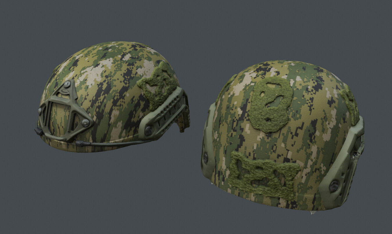Warden_1 . - Ops-Core AOR2 LBH Helmet Scan (WIP Test)