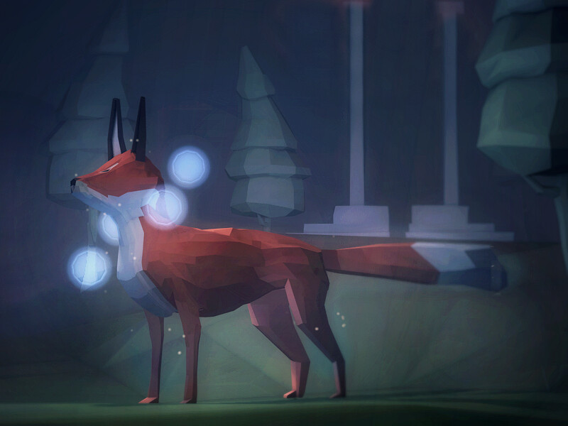 ArtStation - low poly fox