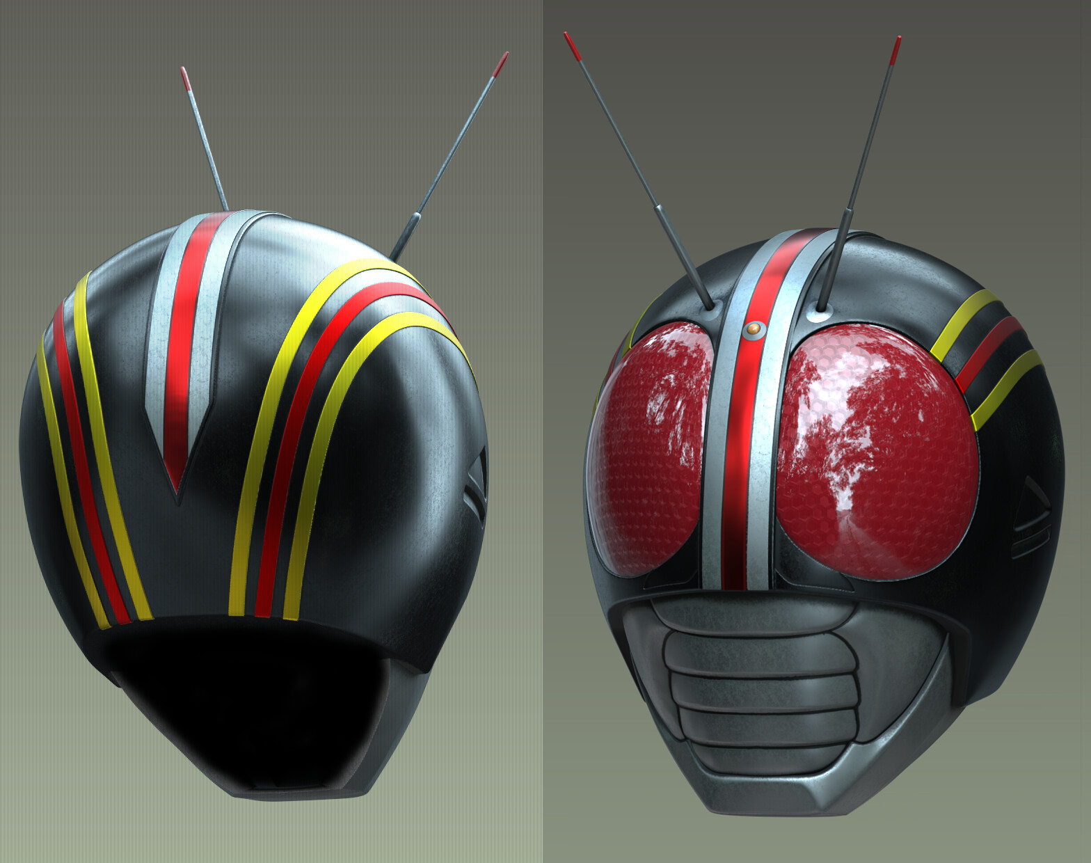 ArtStation - kamen rider black 3D helmet
