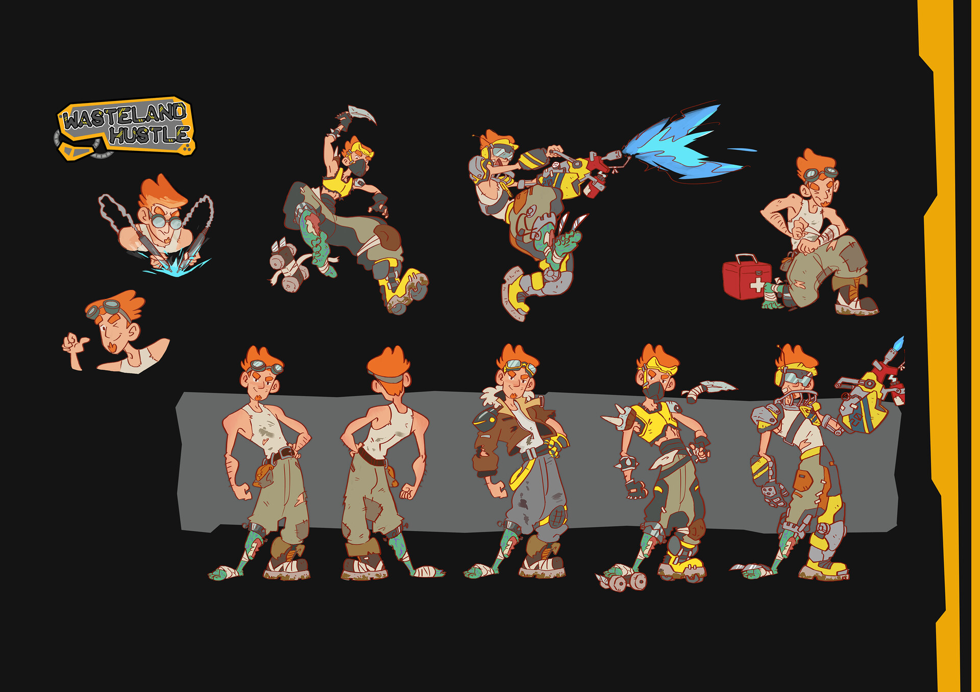 ArtStation - Wasteland Hustle: Player Character and Vehicle