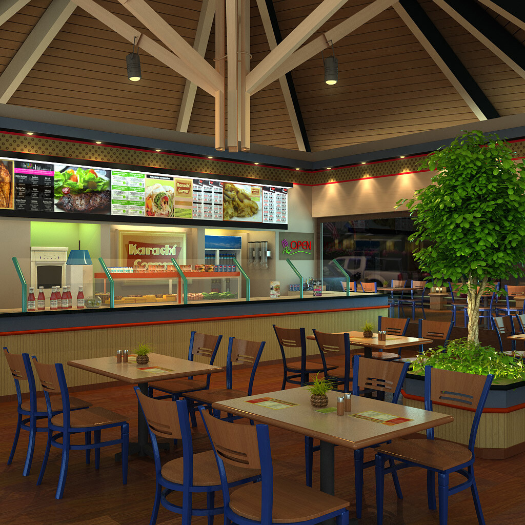 ArtStation - Fast_Food_Restaurant