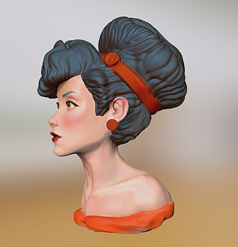 ArtStation - Bust study in zbrush