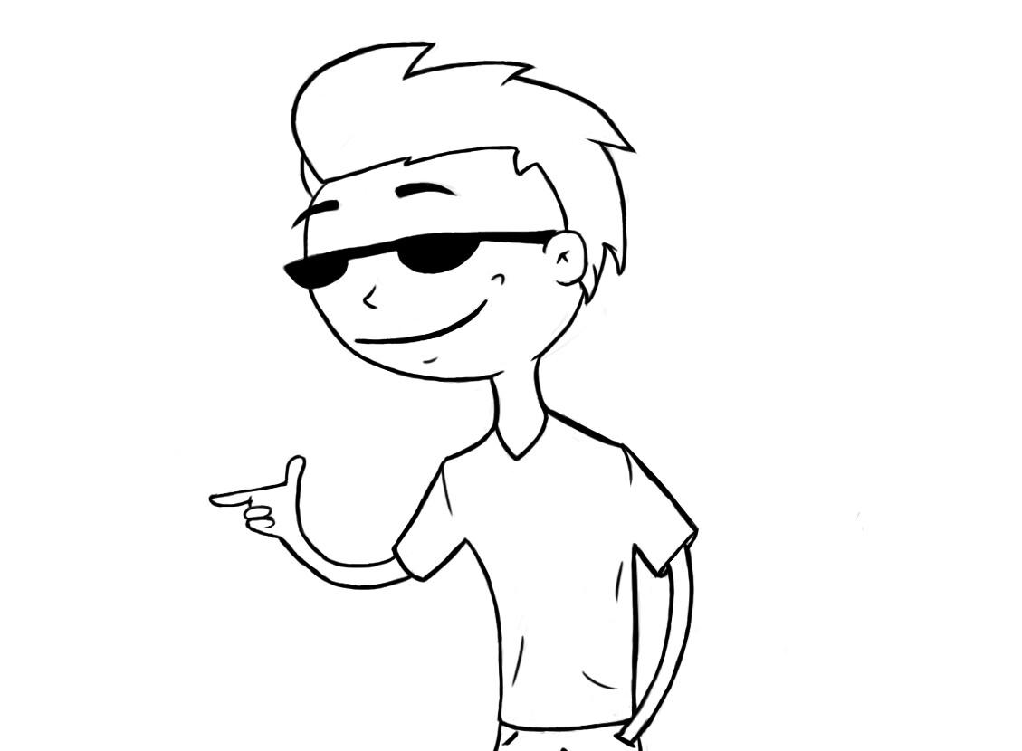 Cool Guy Drawing