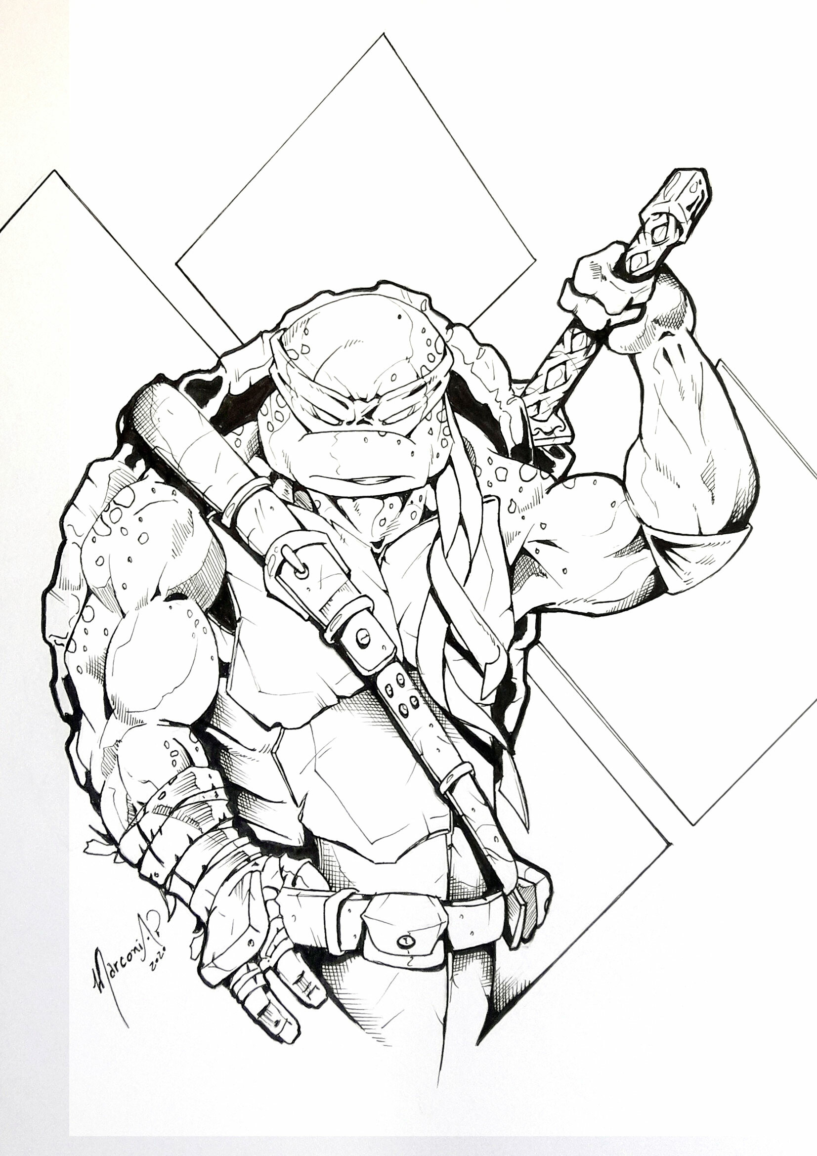 ninja turtle coloring pages leo
