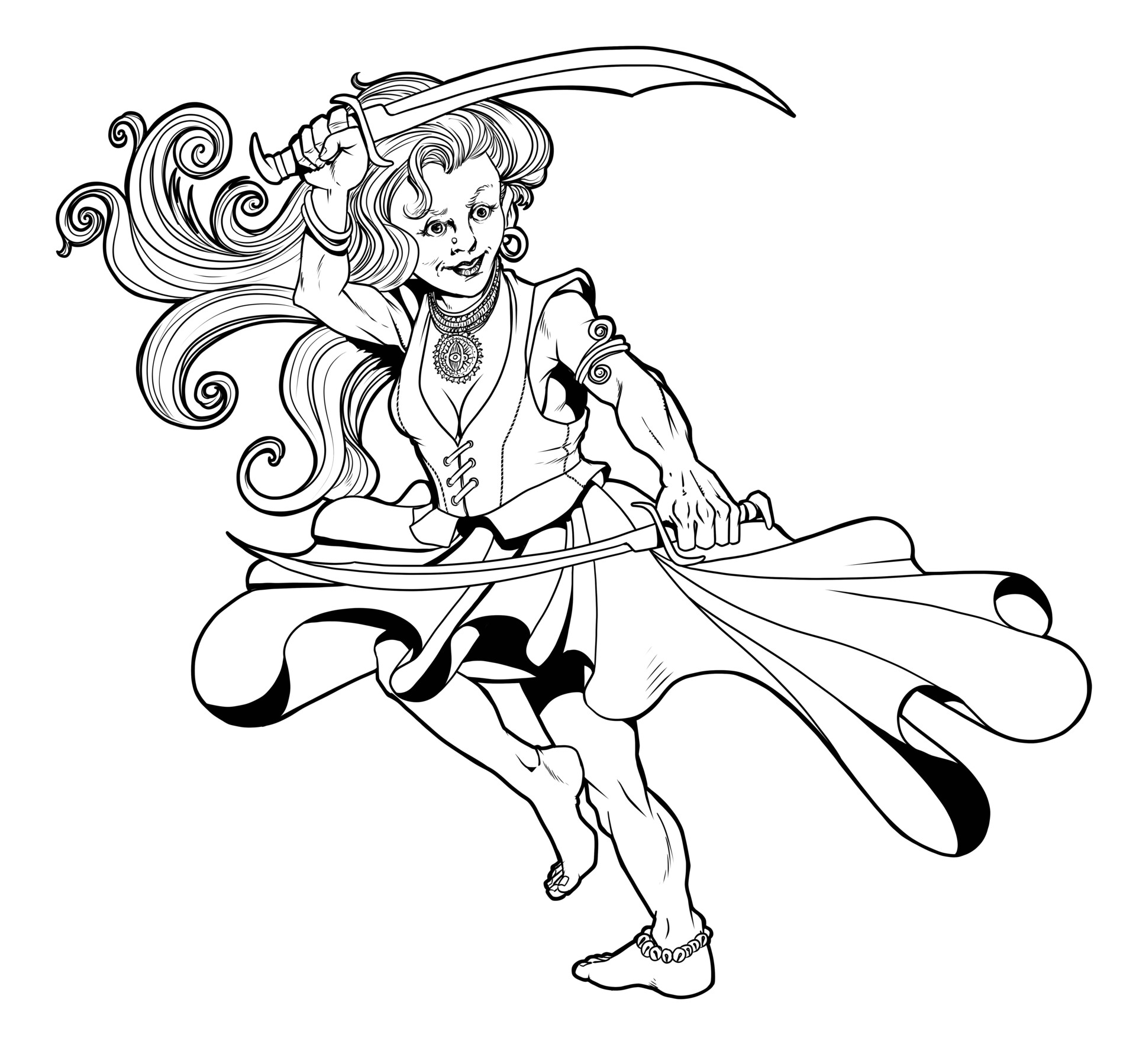 ArtStation - Halfling Sword Dancer