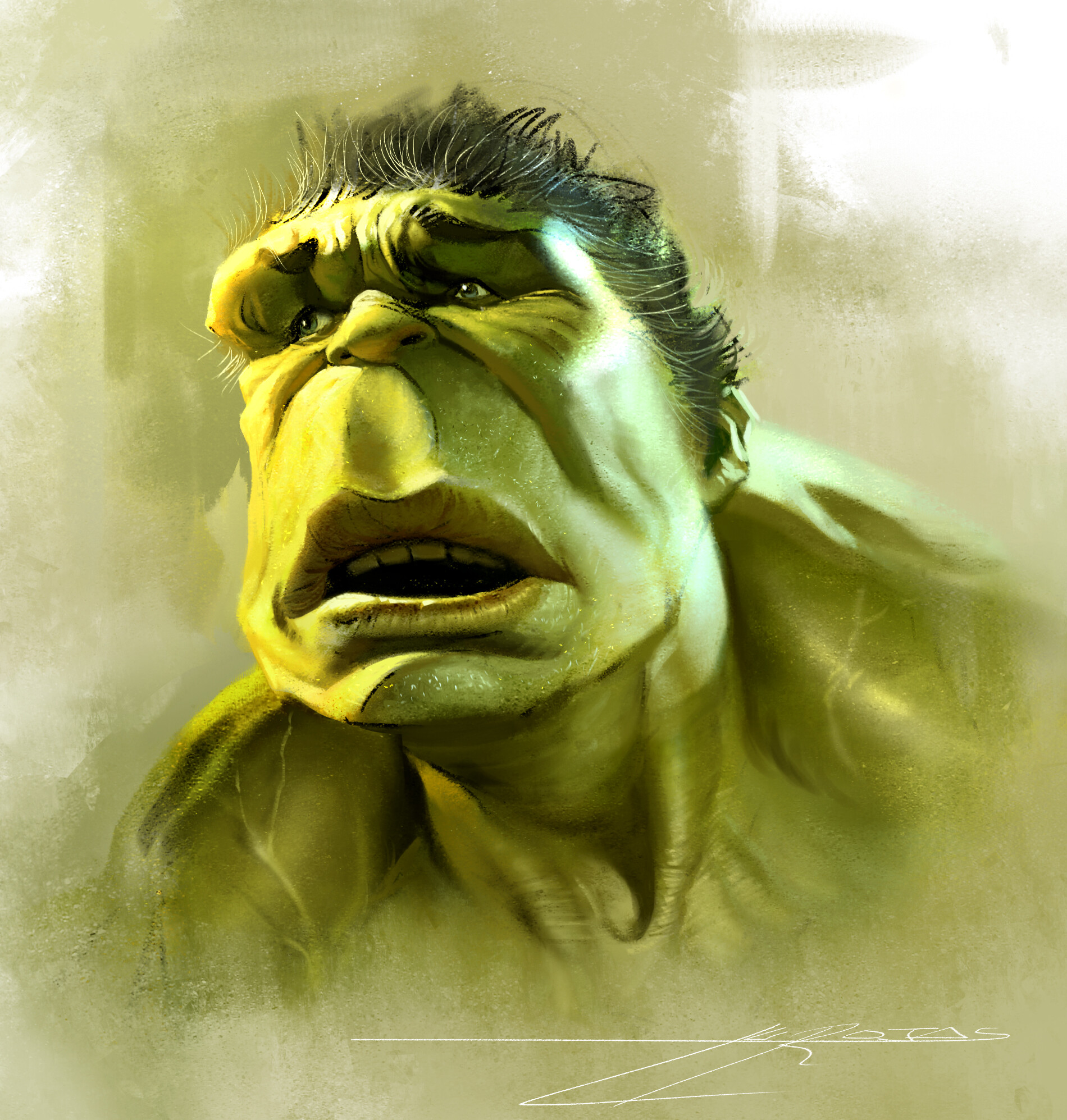 The Incredible Hulk Face Drawings