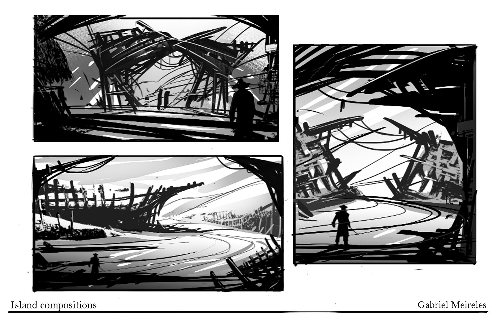 Gabriel Meireles - Curumary Island Project I -exploration sketches.