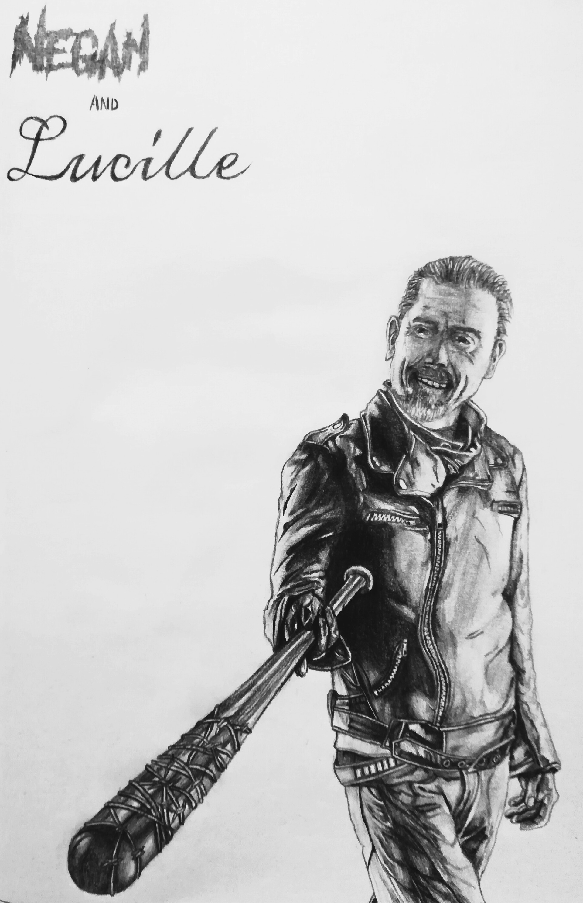 how to draw negans bat